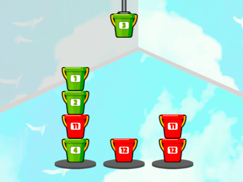 Sort Buckets 🕹️ Sgames에서 온라인으로 플레이
